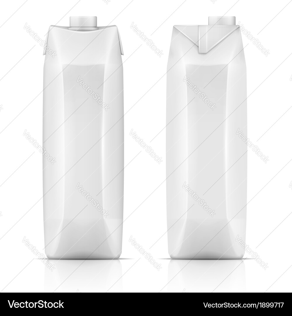 Beverage Carton Packaging Mockup Royalty Free Vector Image