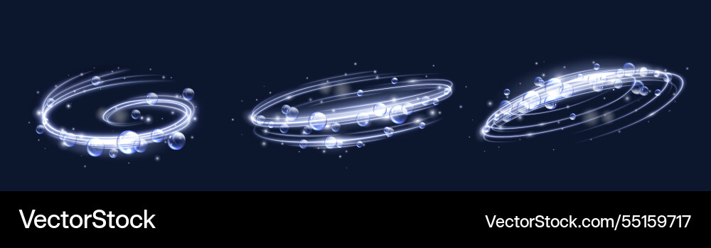 Bubble swirl effect designs Royalty Free Vector Image