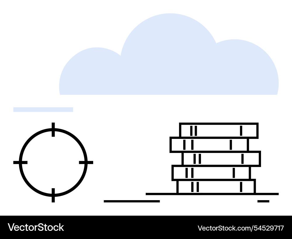 Cloud Technology And Data Storage Concept Vector Image