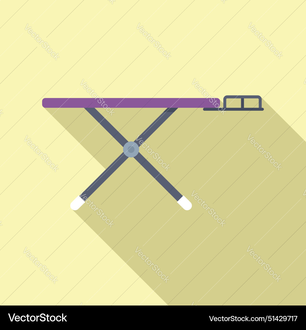 Modern ironing board icon on yellow background Vector Image
