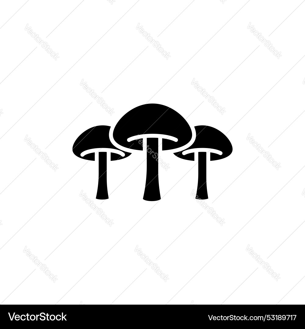 Mushroom icon isolated on white background Vector Image