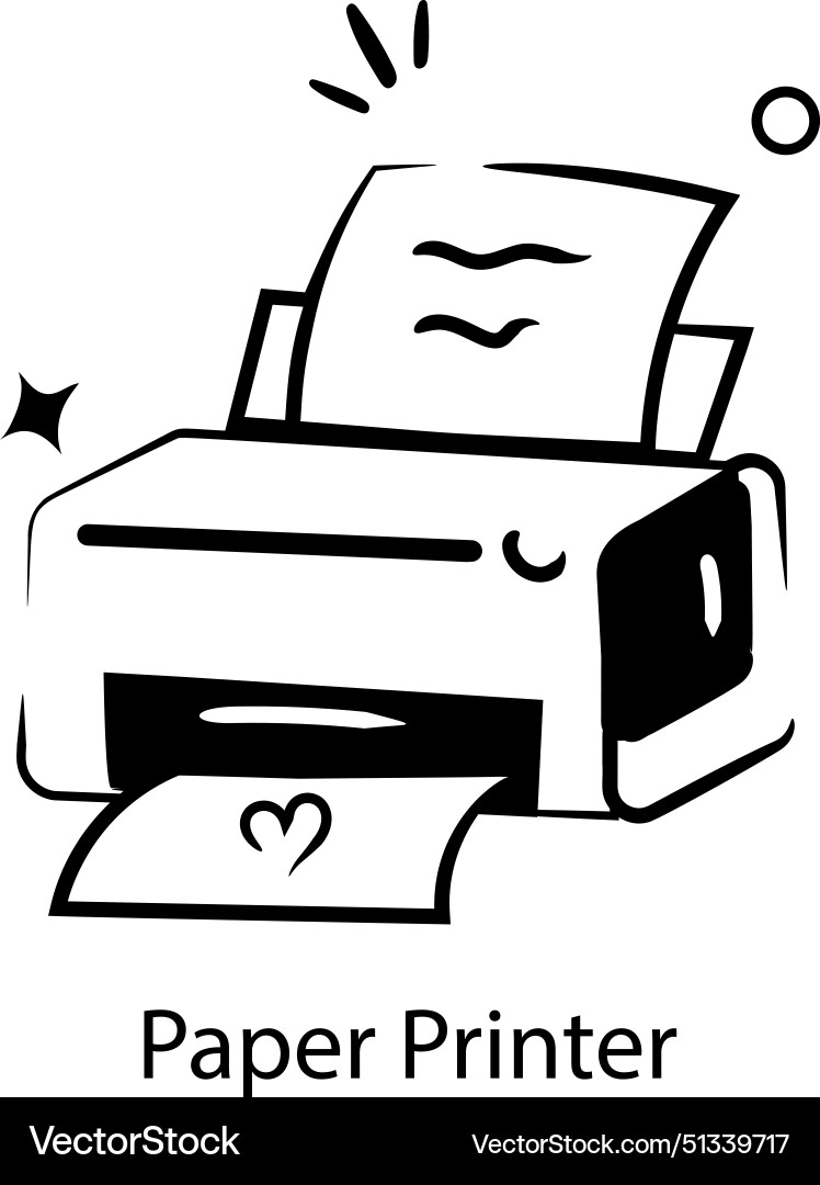 Paper printer Royalty Free Vector Image - VectorStock