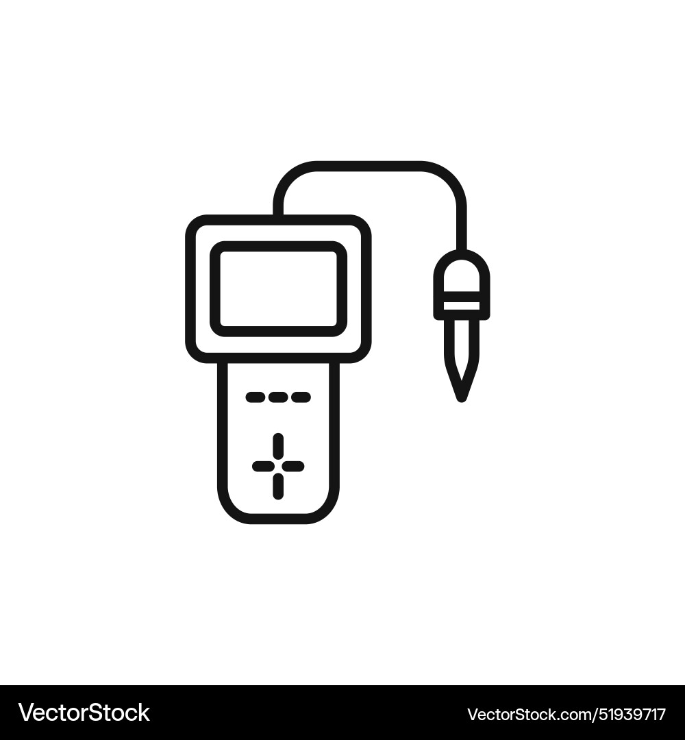 Ph meter icon logo sign outline Royalty Free Vector Image