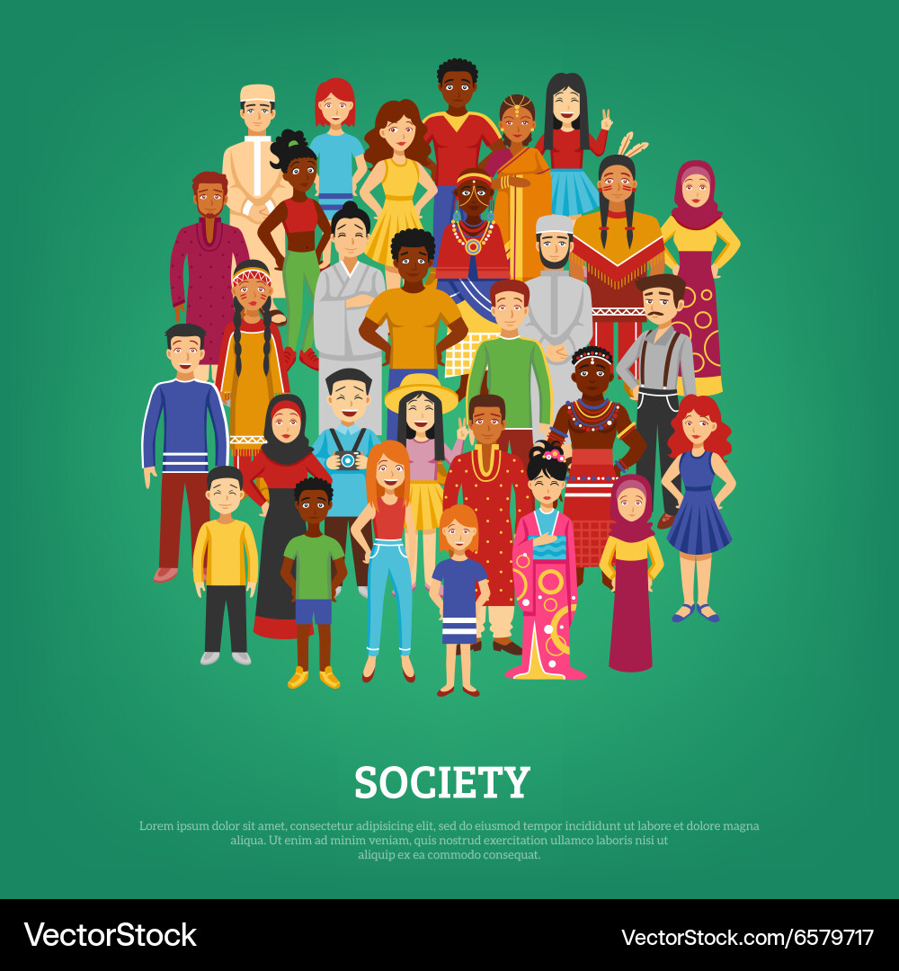 Society concept Royalty Free Vector Image - VectorStock