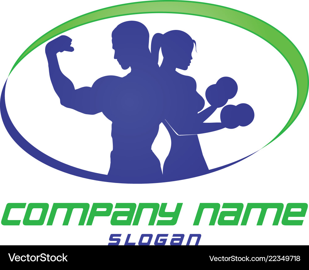 Fitness club logo Royalty Free Vector Image - VectorStock