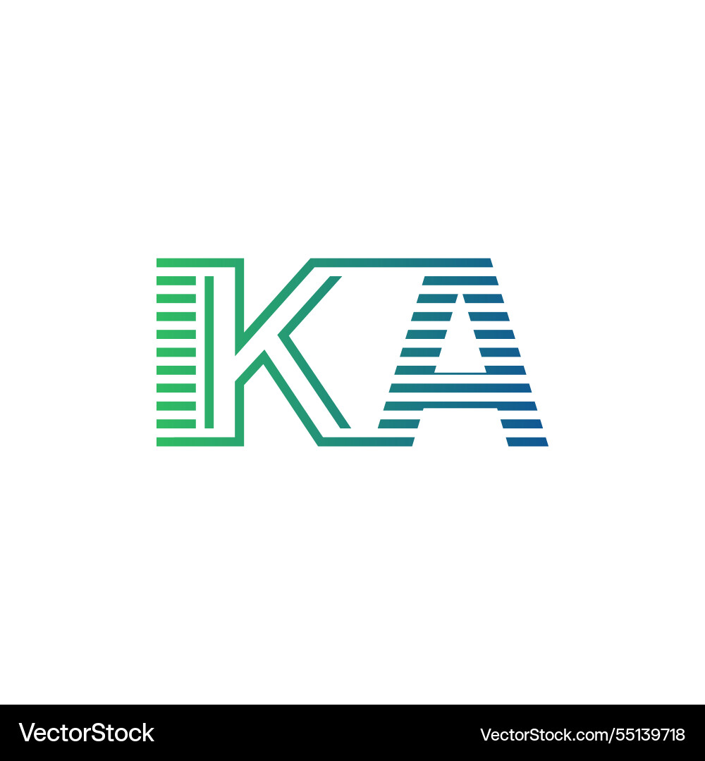Modern ika logo design letter minimalist Vector Image