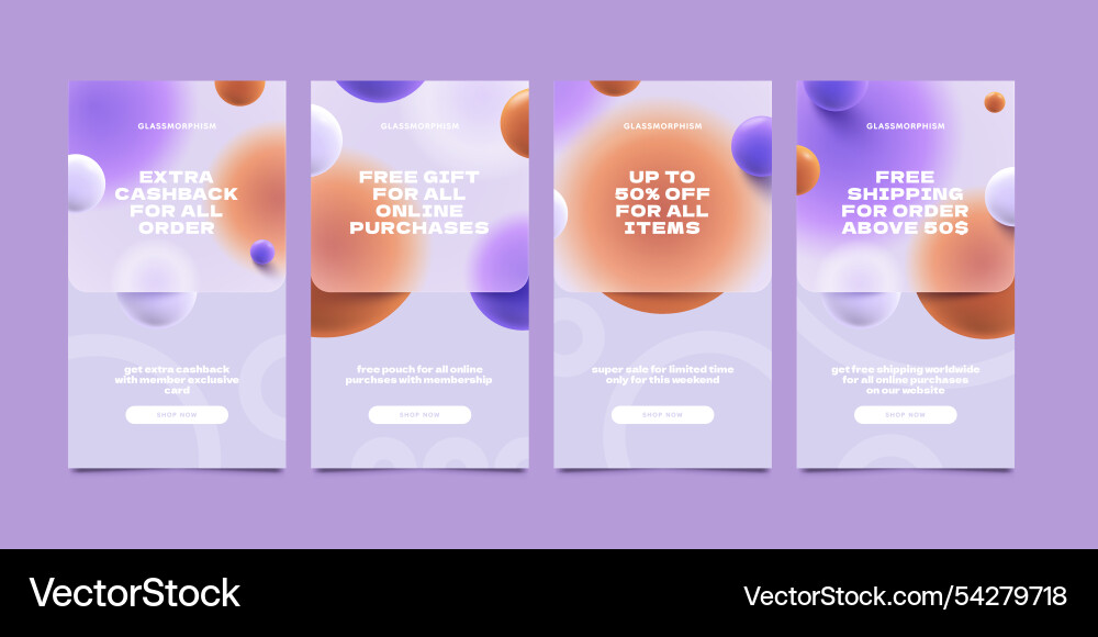 Modern promotional banners with abstract design Vector Image