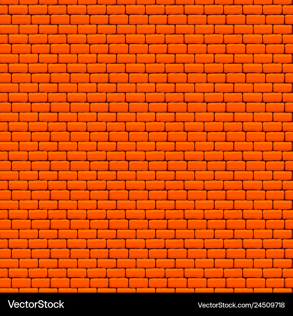 Orange brick wall seamless texture Royalty Free Vector Image