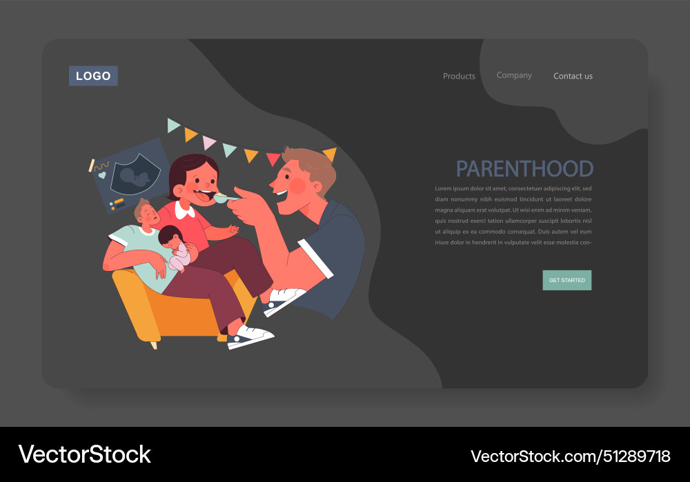 Parenthood concept flat Royalty Free Vector Image