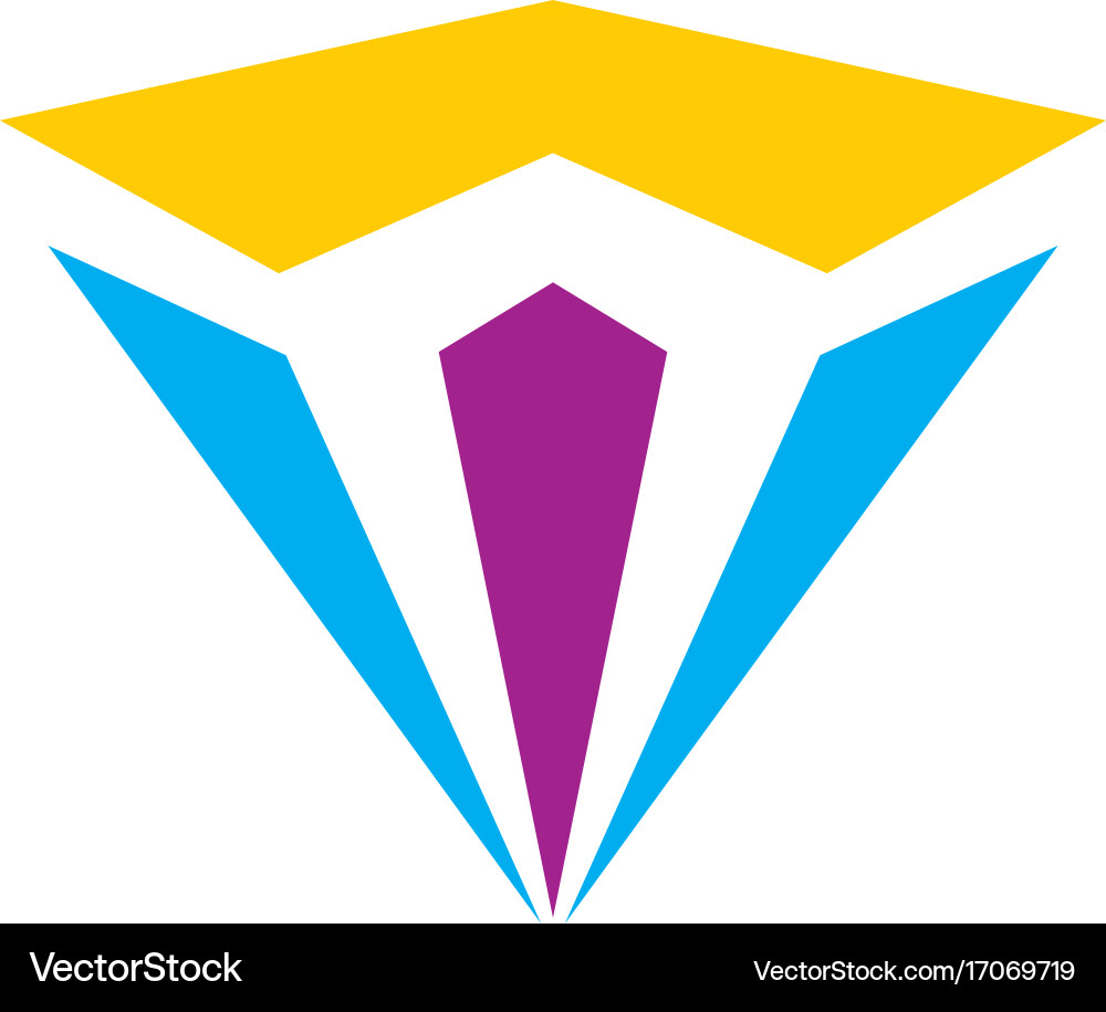 Abstract Diamond Shape Logo Royalty Free Vector Image
