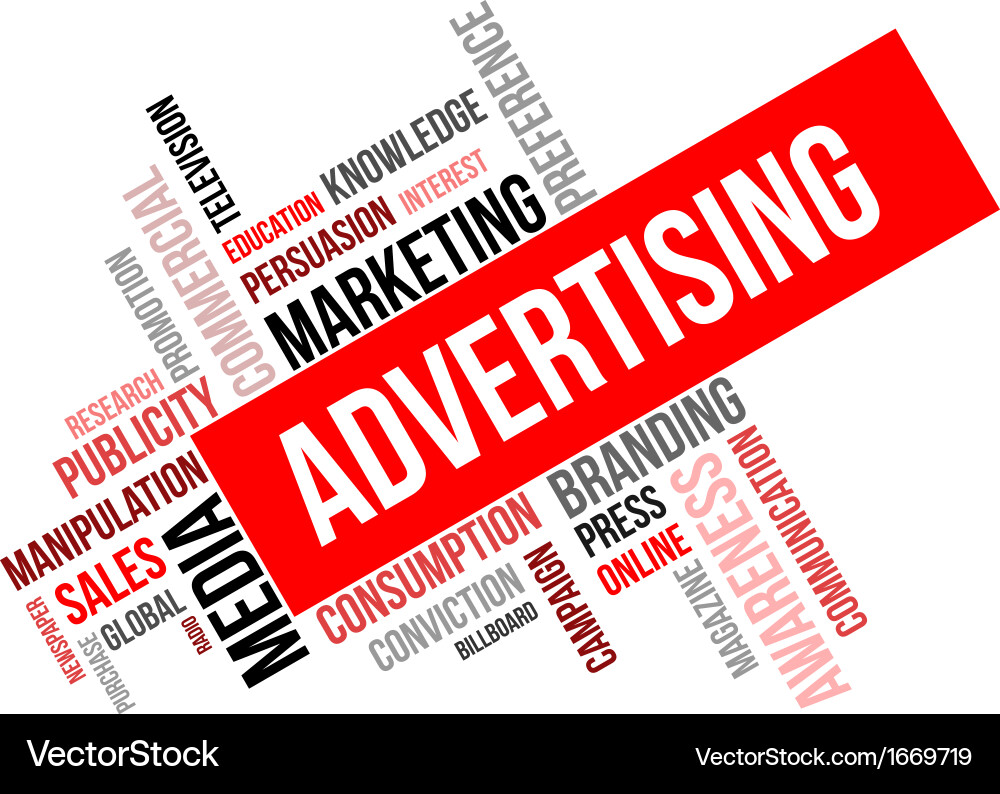 Advertising Word Cloud Royalty Free Vector Image