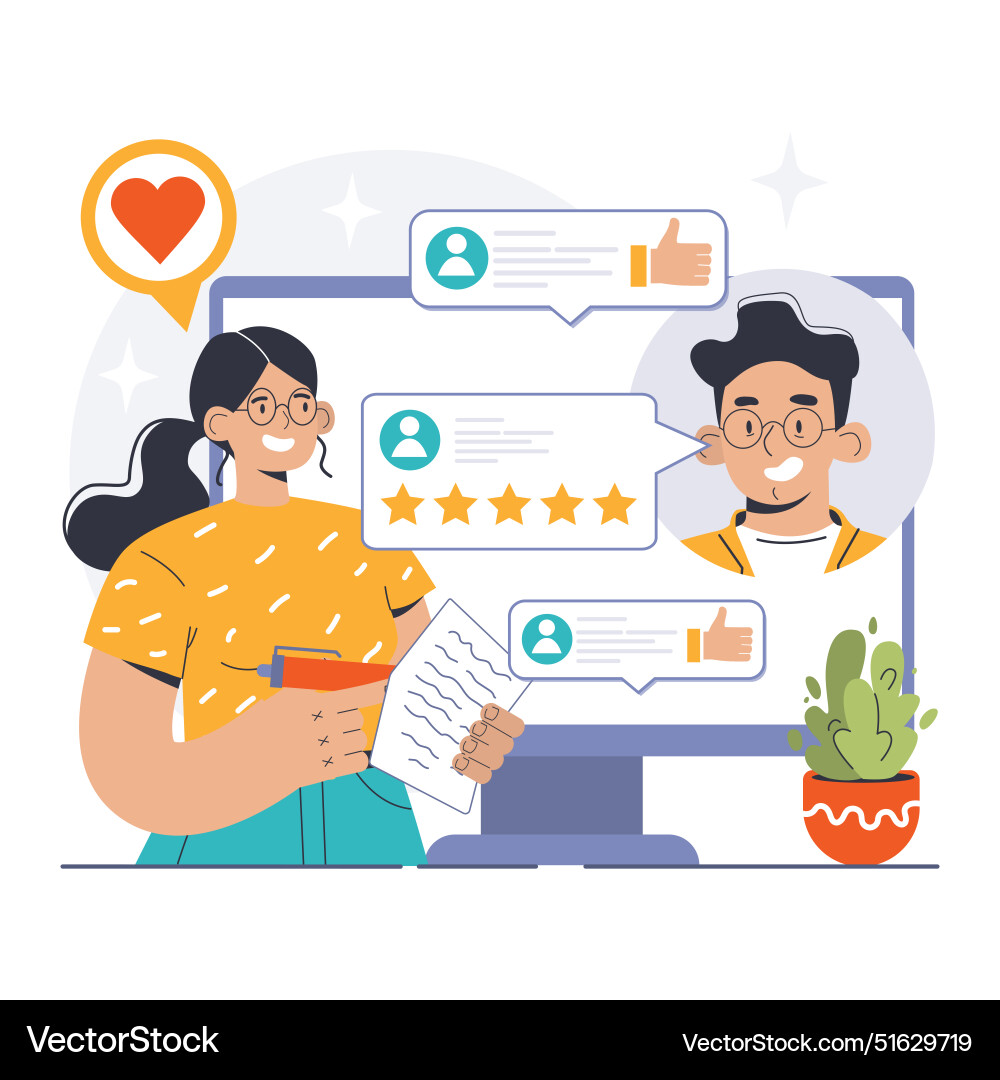 Customer feedback consumer reviews public Vector Image