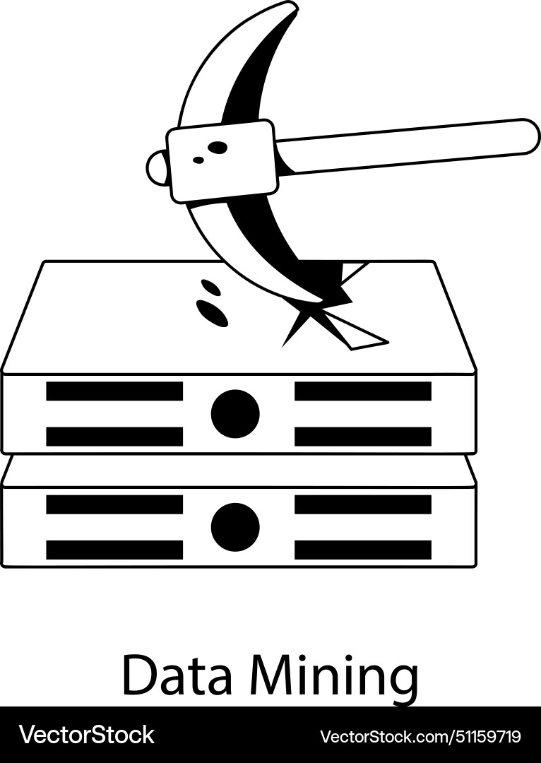Data mining Royalty Free Vector Image - VectorStock