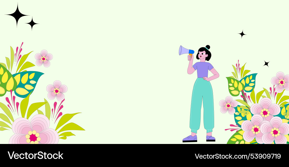Floral announcement Royalty Free Vector Image - VectorStock