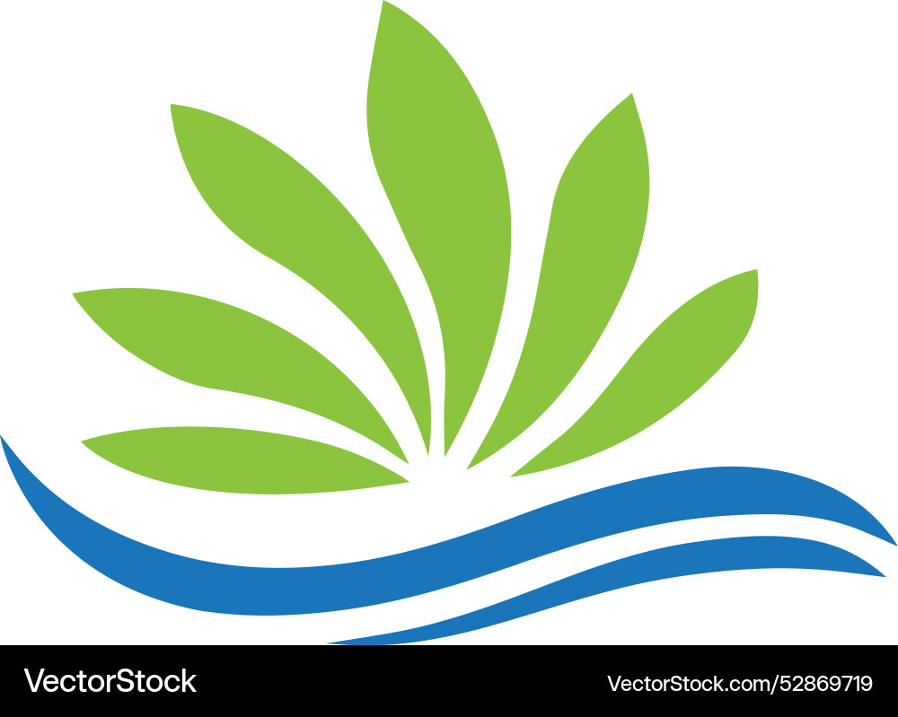 Green natural logo design Royalty Free Vector Image