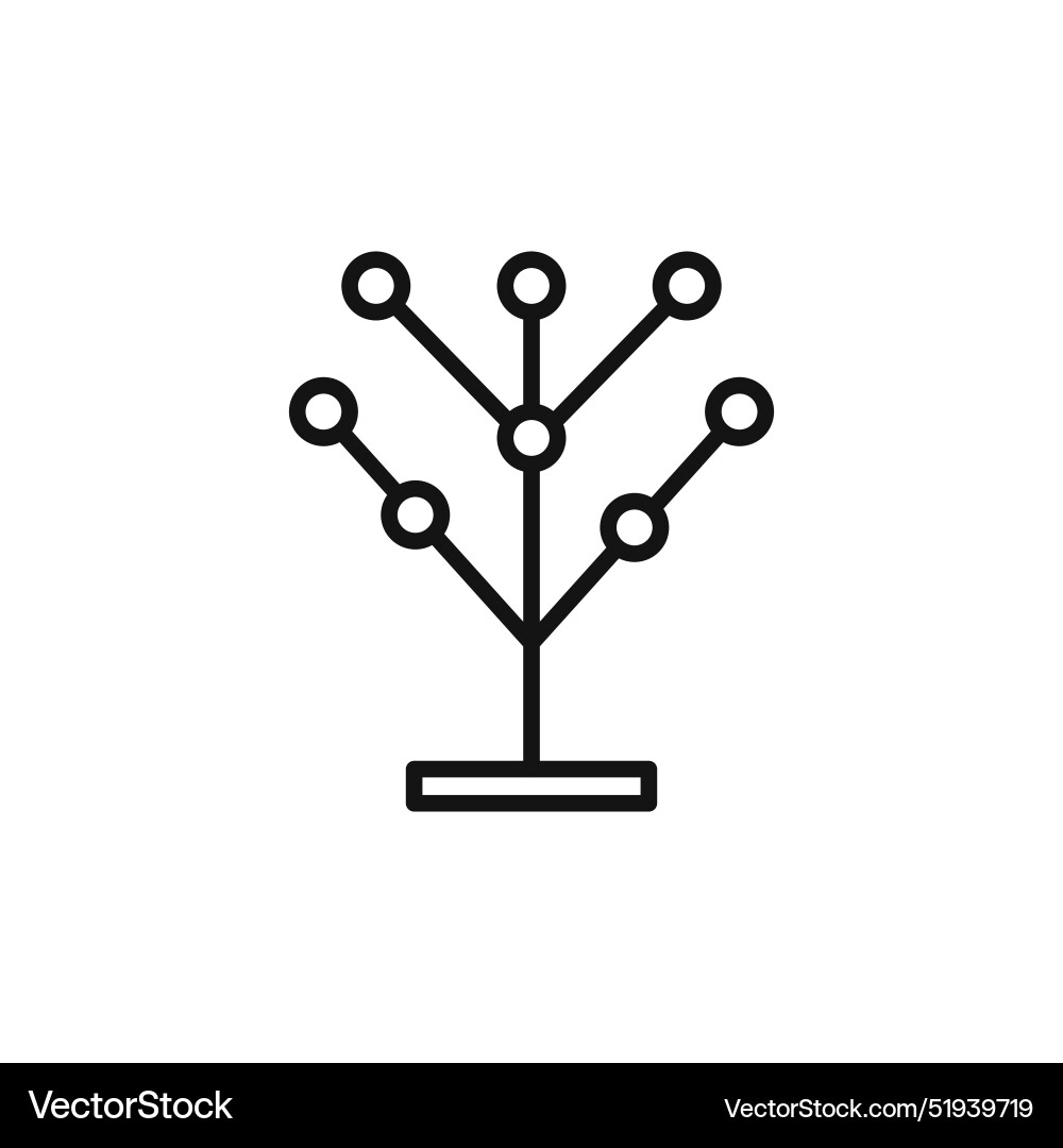Phylogenetic tree icon logo sign outline Vector Image