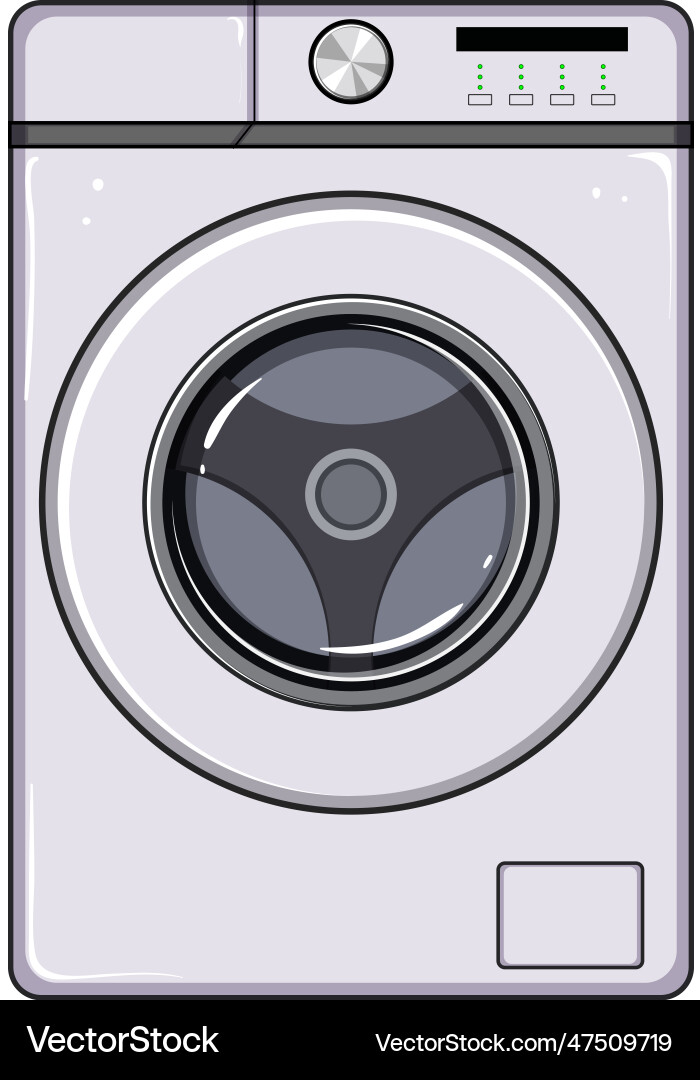 Room washing machine cartoon Royalty Free Vector Image