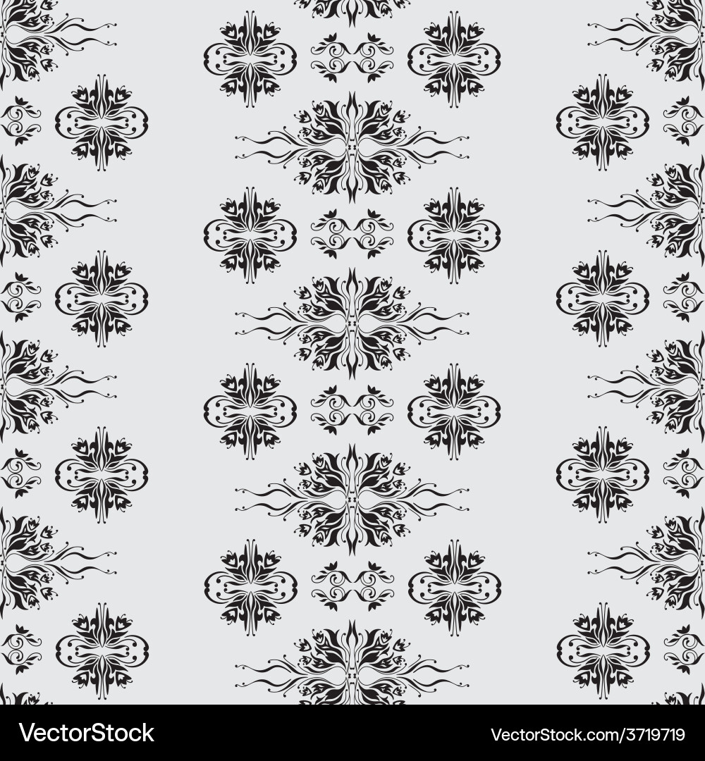 Wallpaper pattern damask style Royalty Free Vector Image