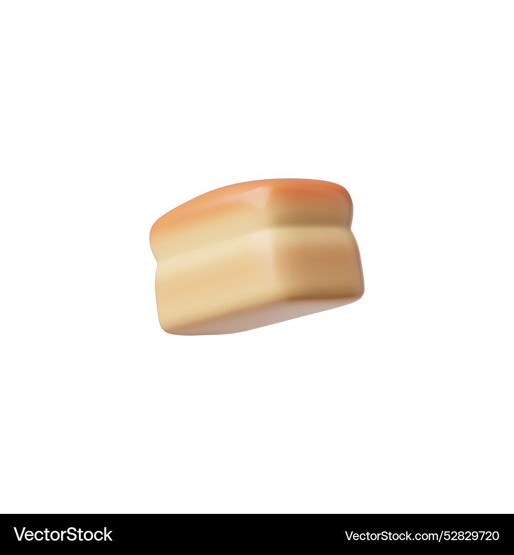 3d of a whole loaf white Royalty Free Vector Image