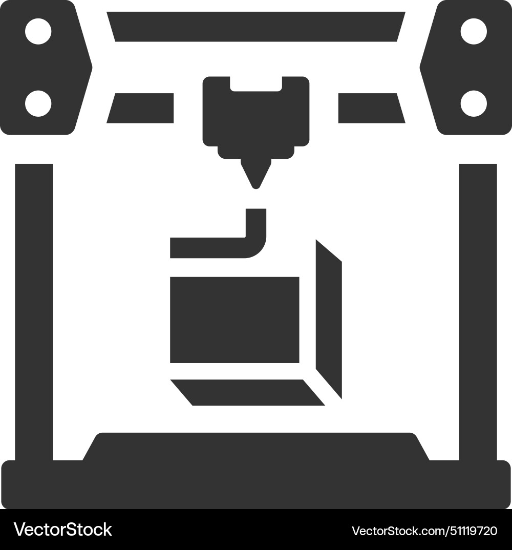 3d Printing Technology Icon Royalty Free Vector Image 