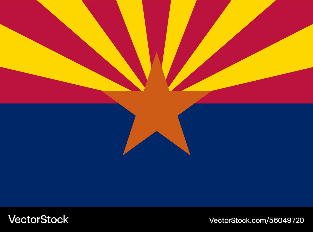 Arizona state flag Royalty Free Vector Image - VectorStock