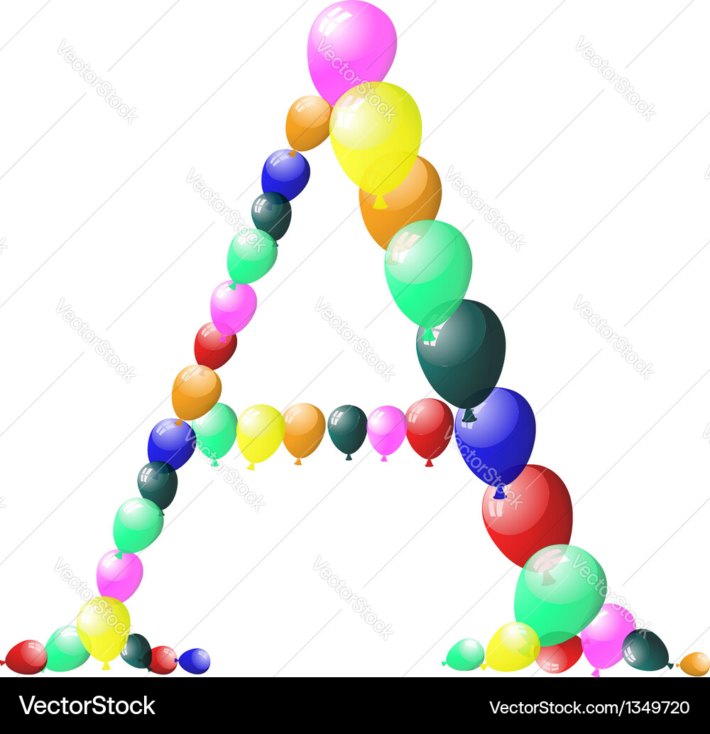 Balloon alphabets letter Royalty Free Vector Image