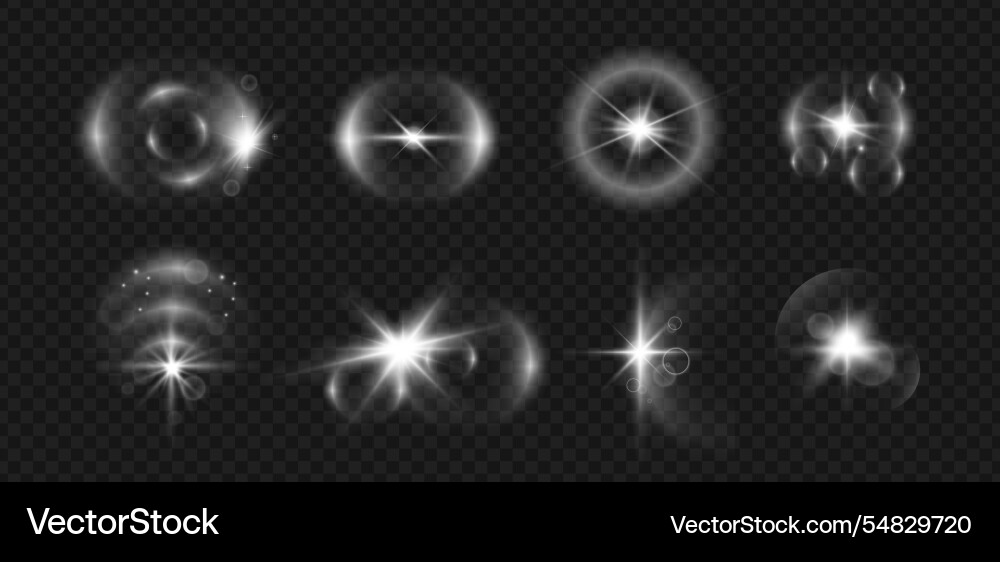 Blurry camera lens flares effect Royalty Free Vector Image
