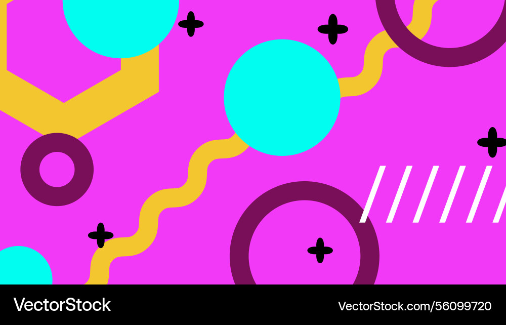 Colorful geometric abstract background with retro Vector Image