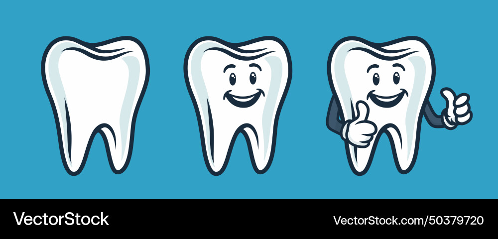 Cute and friendly cartoon tooth design Royalty Free Vector