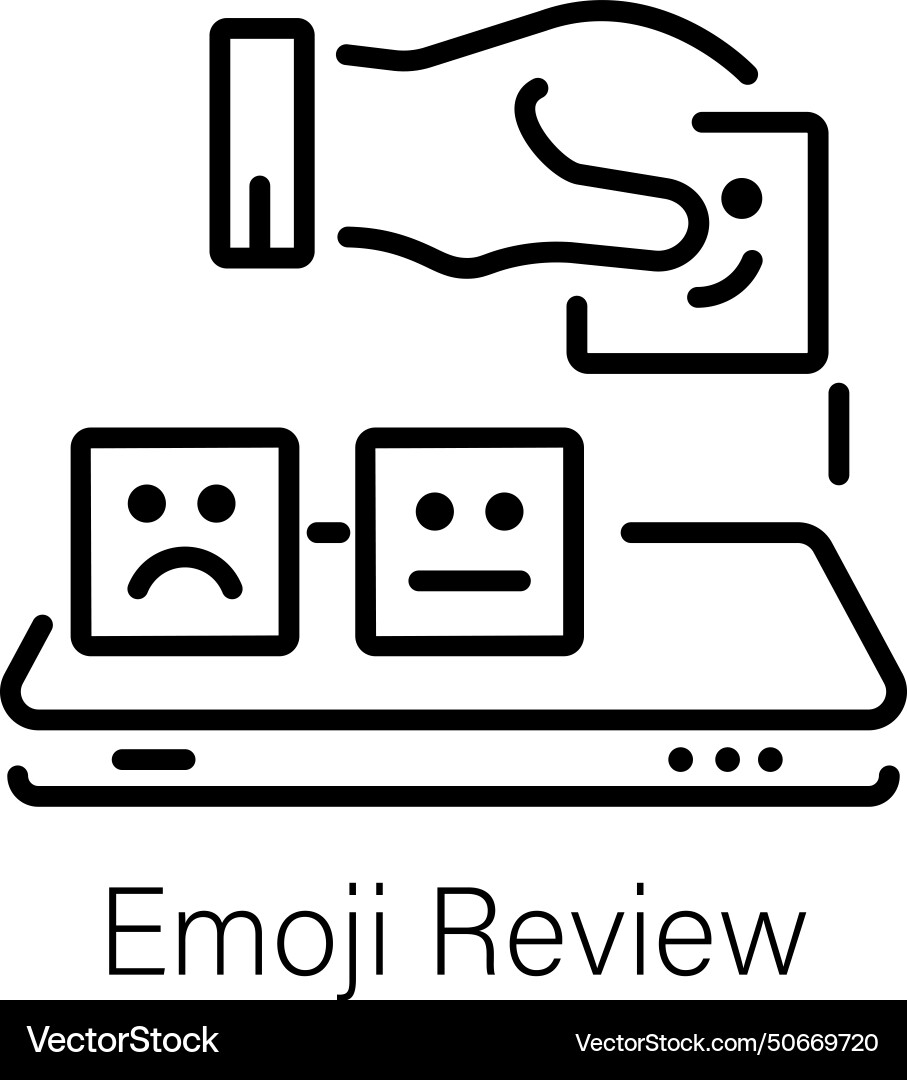Emoji review Royalty Free Vector Image - VectorStock