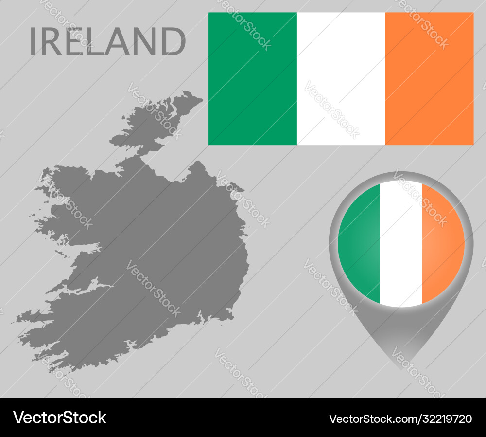 Ireland blank map Royalty Free Vector Image - VectorStock