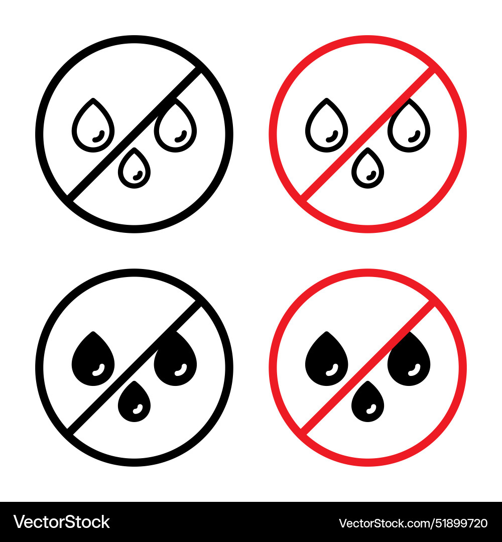 No leakage allowed sign safety icon Royalty Free Vector