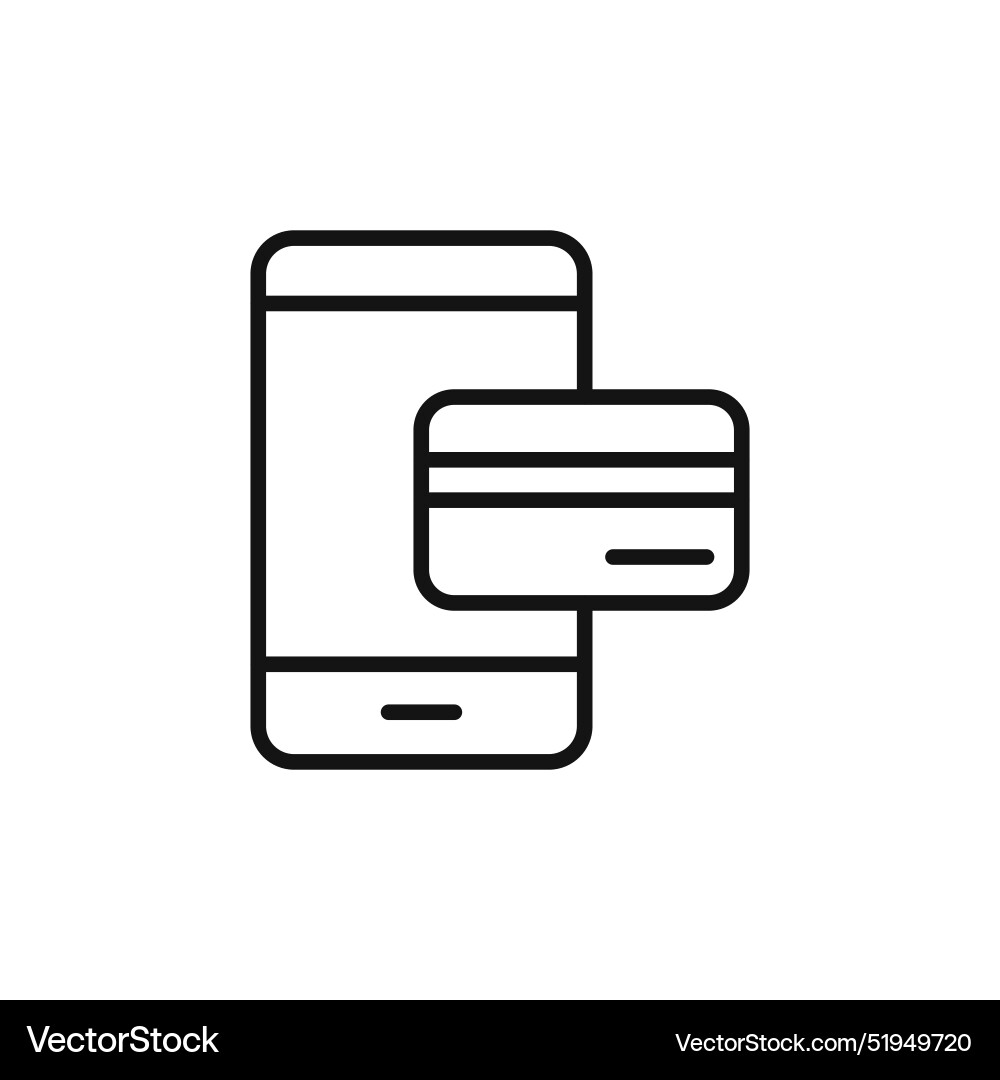 Payment method logo sign outline Royalty Free Vector Image