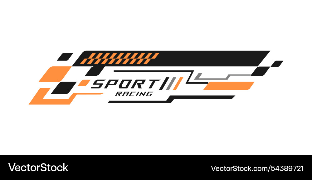 Car sticker stripe sport abstract shape vinyl Vector Image