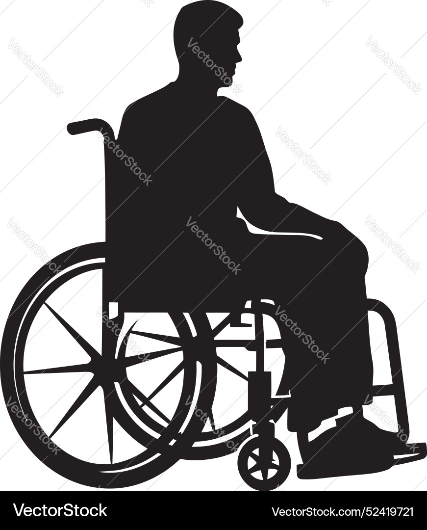 Equality roll wheelchair icon emblem accessible Vector Image