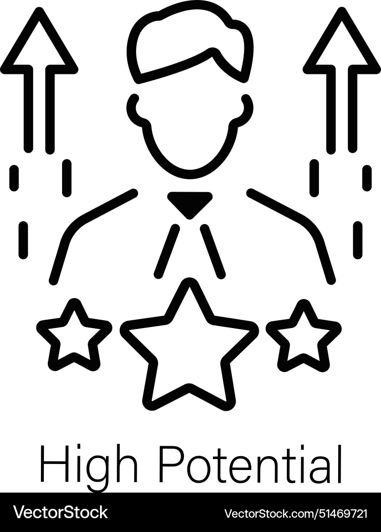 High potential Royalty Free Vector Image - VectorStock