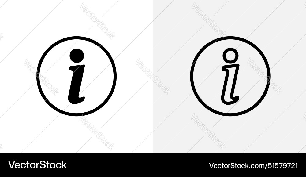 Info icon set Royalty Free Vector Image - VectorStock