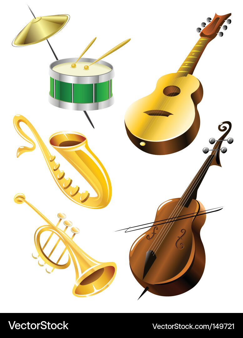 Musical instruments Royalty Free Vector Image - VectorStock