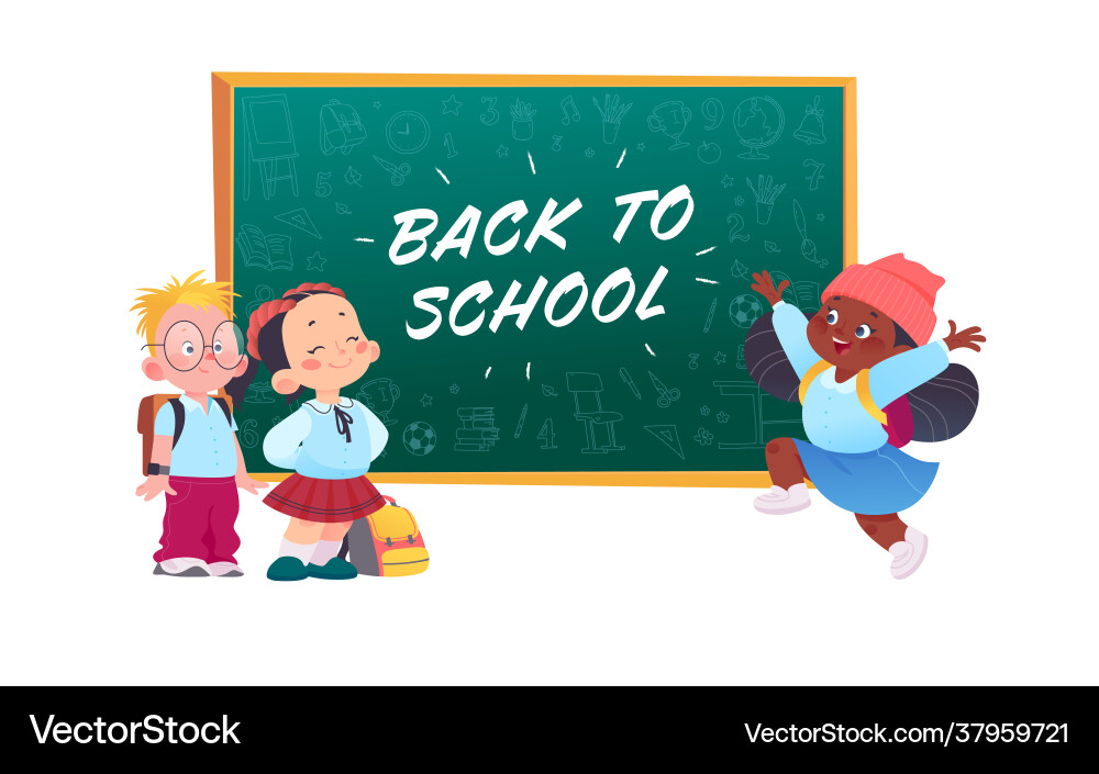 School kids Royalty Free Vector Image - VectorStock