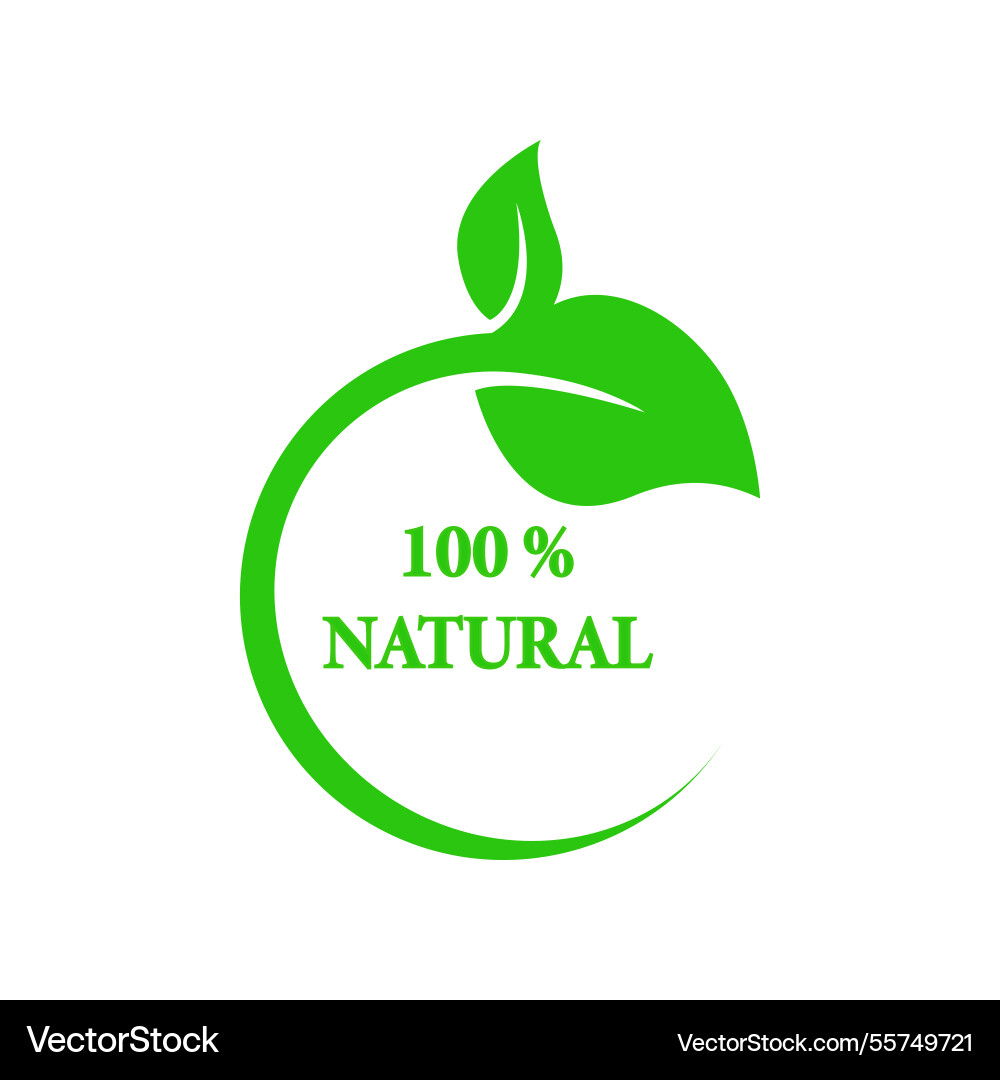 Set 100 natural and organic product icon Vector Image