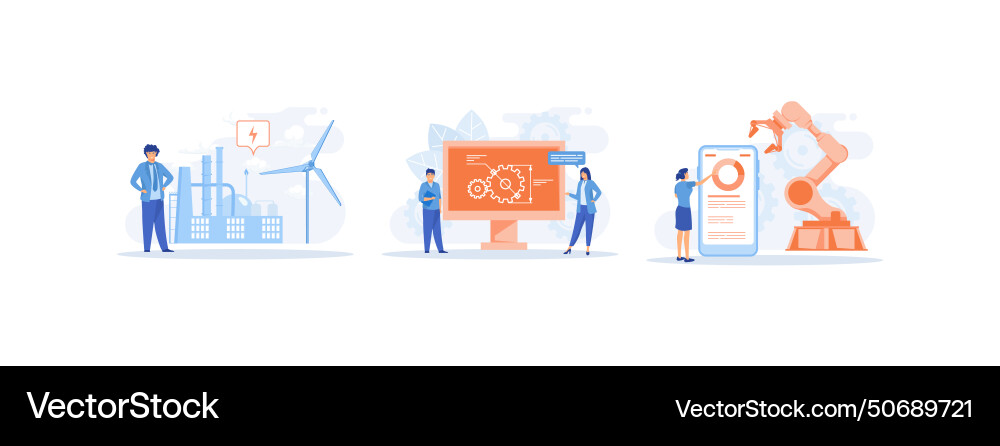 Smart industry intelligence technology Royalty Free Vector