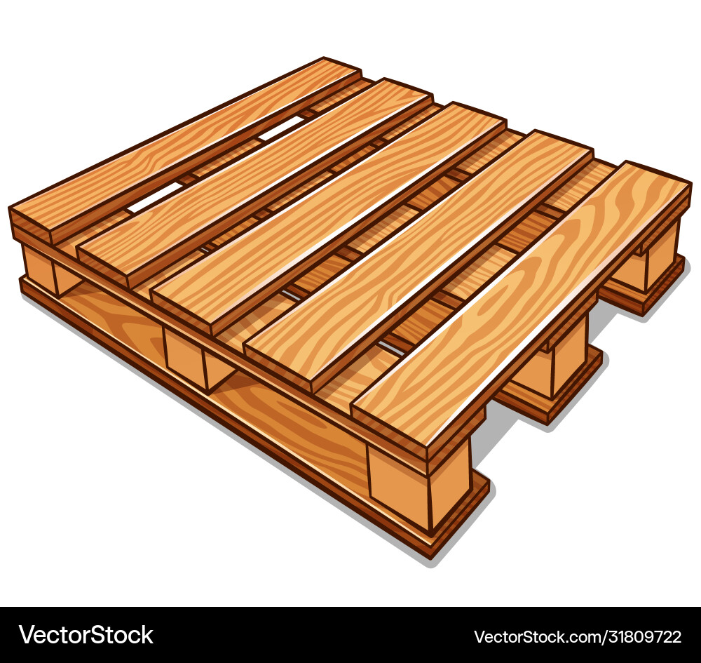 Cartoon Wood Pallet Royalty Free Vector Image - VectorStock