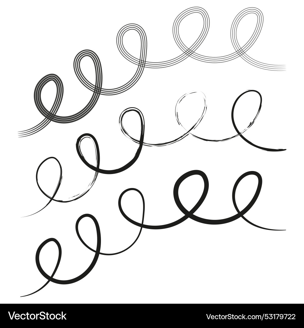Elegant looping ribbons continuous line art Vector Image