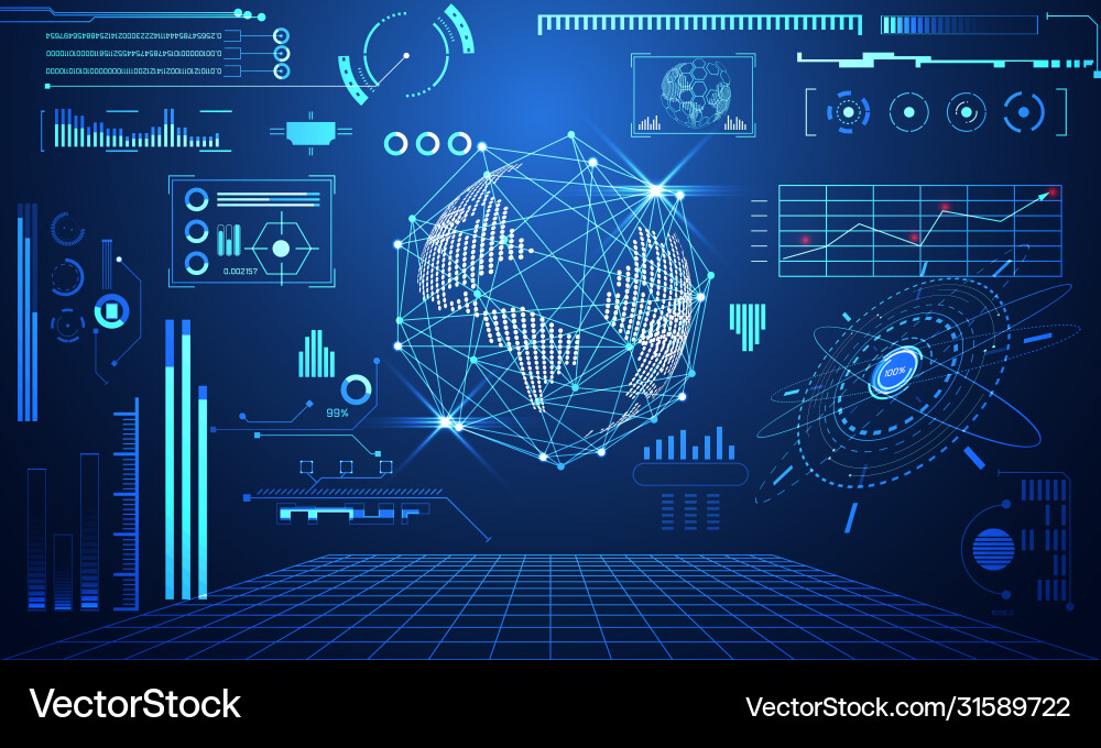 Futuristic Tech Interface Royalty Free Vector Image