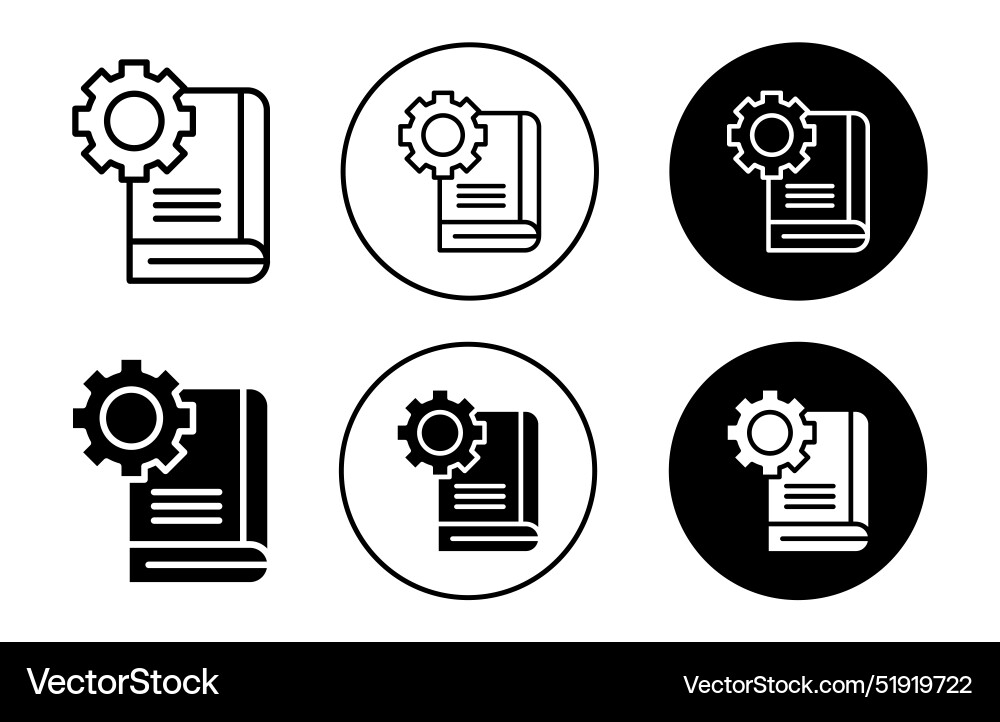 Guide icon collection of outline thin line symbol Vector Image