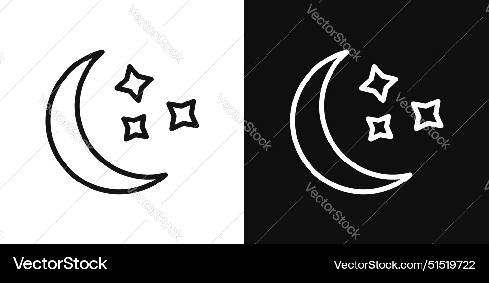 Moon stars icon Royalty Free Vector Image - VectorStock
