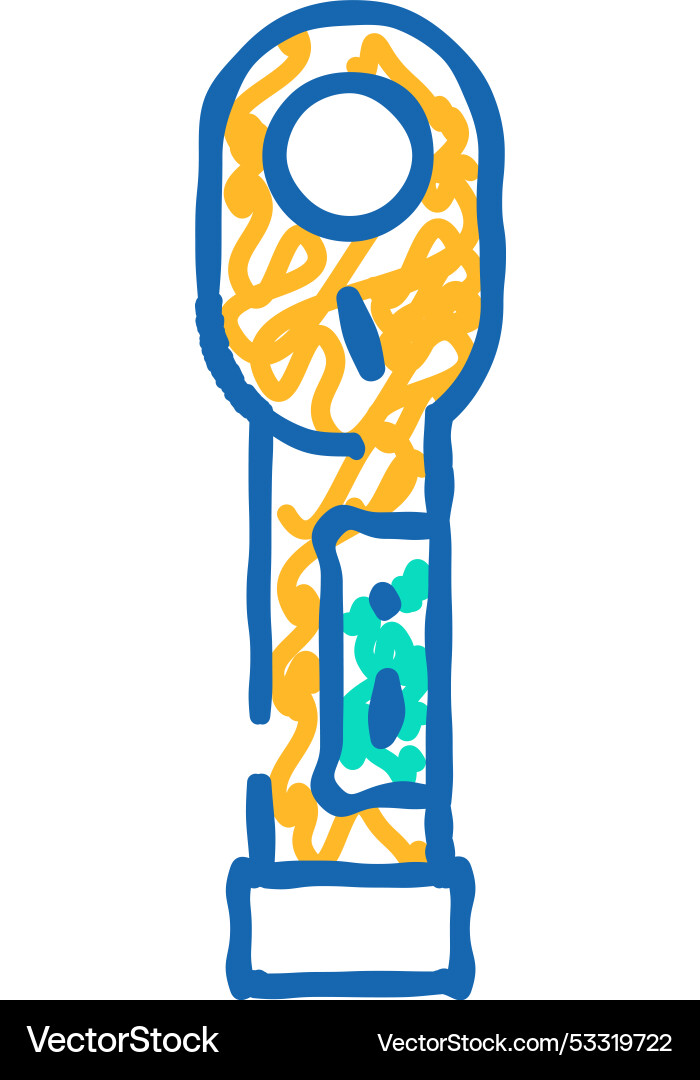 Torque wrench icon doodle Royalty Free Vector Image