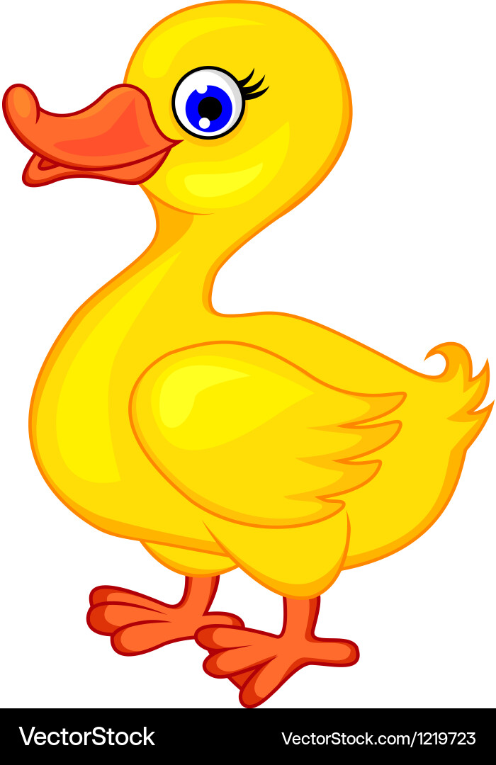 Adorable Duckling Cartoon Royalty Free Vector Image