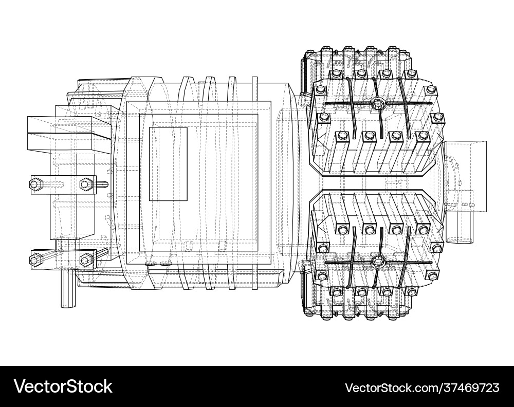 Air conditioning compressor Royalty Free Vector Image