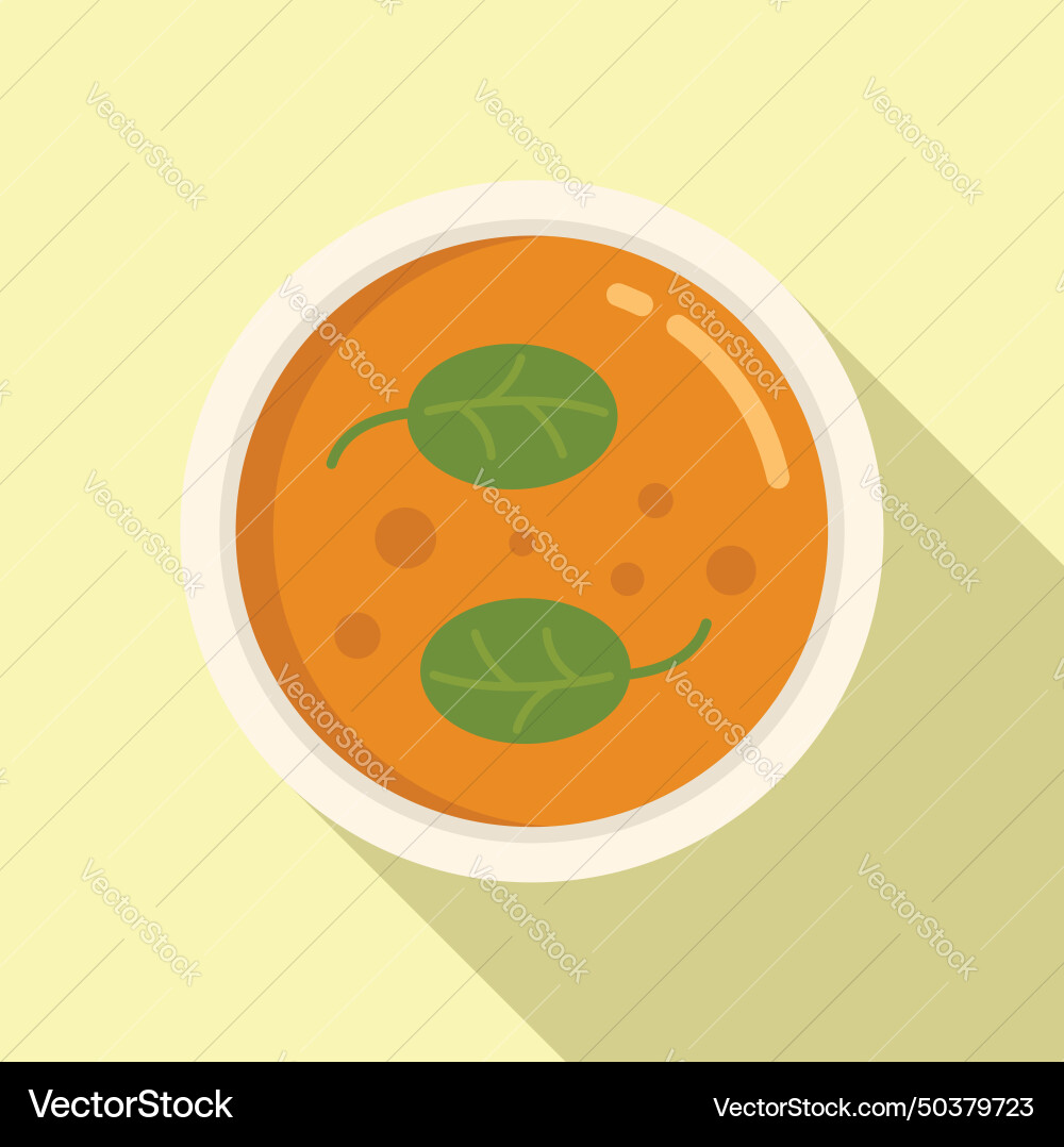Culinary cream soup icon flat stew cuisine Vector Image